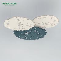 China Polyester Fiber Acoustic Panel 600x600mm 15mm Sound Absorbing Wall Board for Hotel Lobby Interior Decoration for sale