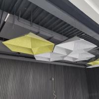 China Six Pointed Star Ceiling Panels Custom PET Ceiling Tiles Stylish Sustainable and Effective Sound Control Panels for sale