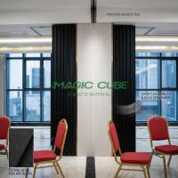 China Polyester Fiber Acoustic Panel 1220x2440mm 9mm Sound Absorbing Wall Board for Open Office Interior Decoration for sale