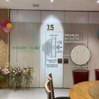 China Polyester Fiber Acoustic Panel 600x1200mm 24mm Sound Absorbing Wall Board for Restaurant Interior Decoration for sale