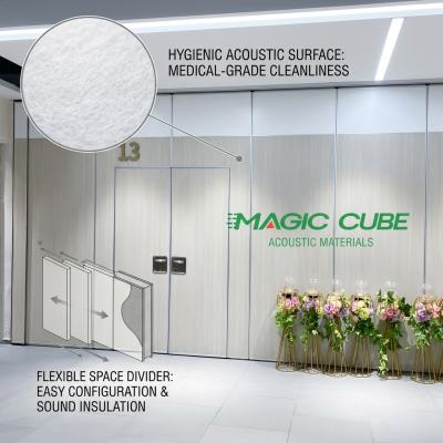 China 100% Polyester Fiber Acoustic Panel 1200x600mm 12mm 4000gsm Sound Absorbing Wall Board for Hospital Interior Decoration for sale