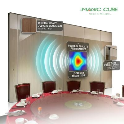 China 100% Polyester Fiber Acoustic Panel 1220x2440mm 9mm 1350gsm Sound Absorbing Wall Board for Courtroom Interior Decoration for sale