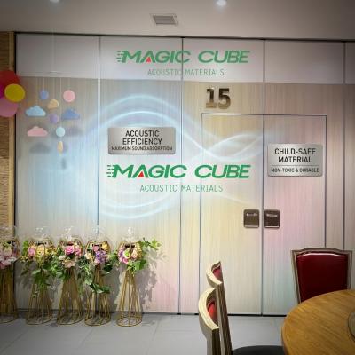 China Polyester Fiber Acoustic Panel 600x1200mm 24mm Sound Absorbing Wall Board for Kindergarten Interior Decoration for sale