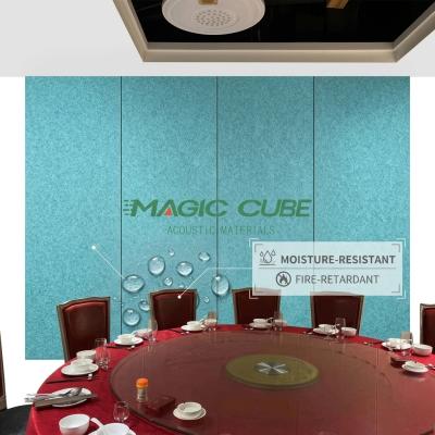 China Polyester Fiber Acoustic Panel 600x1200mm 24mm Sound Absorbing Wall Board for Indoor Pool Interior Decoration for sale