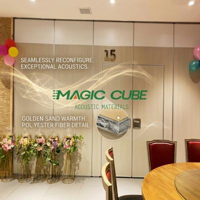 China Polyester Fiber Acoustic Panel 1220x2440mm 9mm Sound Absorbing Wall Board for Religious Prayer Hall Interior Decoration for sale