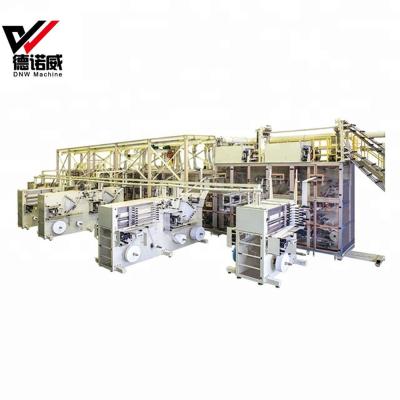 China DNW-21 Baby Diaper Making Machine with 500pcs/min Speed and 280KW Capacity for S/M/L/XL Sizes for sale