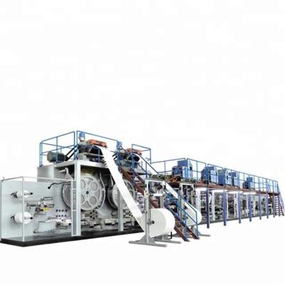 China Large Absorption Equipment Production Line for Diaper Linings - 450 pcs/min Speed, 300 kW Capacity, Baby Pant Style Machine for sale