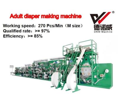 China Customized Adult Diaper Machine 400KW Capacity with 300pcs/min Speed and PLC Control System for Industrial Manufacturing for sale