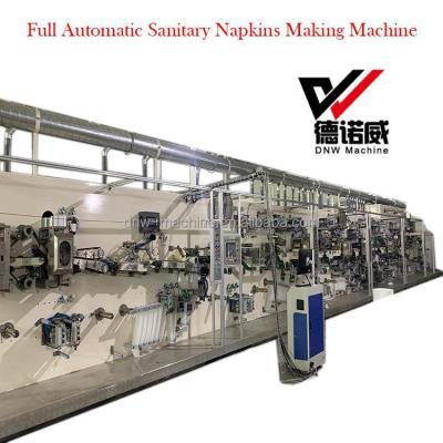 China Large Absorption Fully Automatic Sanitary Napkin Making Machine 300-700pcs/min DNW-165 Industrial Production Line for sale
