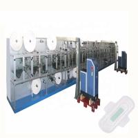 China Auto Splicing Sanitary Napkin Machine DNW-67 with 300-700 pcs/min Production Capacity and Full Servo Drive System for sale