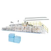 China Ultrasonic Automatic Sanitary Pads Manufacturing Machine - 300 pcs/min Speed, 200 KW Power for Medical Under Pads for sale