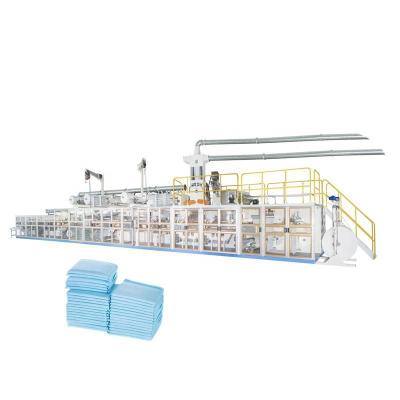 China Ultrasonic Automatic Sanitary Pads Manufacturing Machine - 300 pcs/min Speed, 200 KW Power for Medical Under Pads for sale
