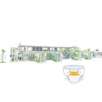 China Baby Diaper Production Line I Shape - 600pcs/min Design Speed, 280KW Capacity for M/L/XL/XXL Sizes for sale