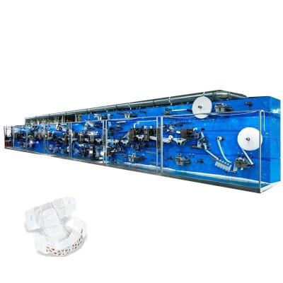 China High-Speed Baby Diaper Manufacturing Line 600pcs/min with Full Servo Drive and 450pcs/min Stable Operation for sale
