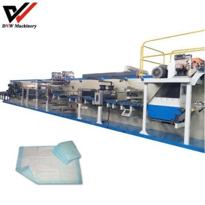 China Medical Underpad Making Machine 300pcs/min Production Line with 98% Efficiency - DNW-163 Model for sale