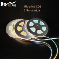 China 2023 Factory Custom 2.8mm Wide  IP65 Waterproof DC12V 24V Digital Smart  RGB COB LED Strips Light For Car Home Hotel Dec for sale