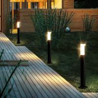 China IP54 Sensor Garden Lights Solar Bollard Pathway Lights LED Lawn Lamp for sale