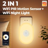 China Oval Tuya Pir Sensor Night Light Bathroom Motion Sensor Night Light for sale