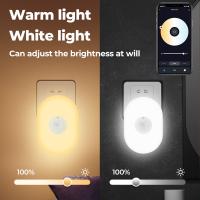 China Oval Tuya Pir Sensor Night Light Bathroom Motion Sensor Night Light for sale
