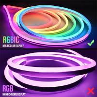 China Bluetooth Tuya Dimmable LED Strip 2000mm 3000mm Led Neon Flex RGB for sale