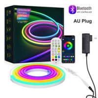 China Bluetooth Tuya Dimmable LED Strip 2000mm 3000mm Led Neon Flex RGB for sale
