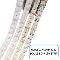 China 5000mm 600 Led Ribbon Strip 2 Row SMD5050 Rgbw Led Tape for sale