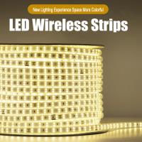 China Wireless LED Strip Light IP65 Waterproof Flexible No Wire LED Strip High Brightness SMD2835 LED Strips Without Wire for sale