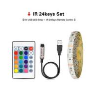 China 5V USB 5050 Self Adhesive LED Strip RGB 5000mm Addressable Led Strip for sale
