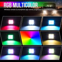 China Mini RGB Vehicle LED Work Lights 3 Inch 4x4 Led Pod Light Decoration for sale
