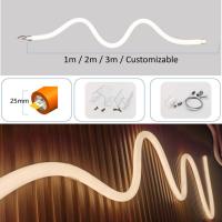 China 25mm Dia Silicone Dimmable LED Strip 12V 24V Flexible Neon Tube Lighting for sale