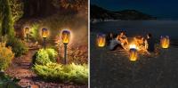 China IP65 Waterproof Solar Flame Torch Light 2700K Soft Warm White for sale