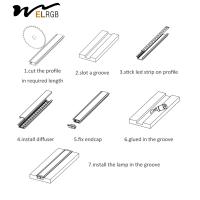 China U Shape Led Aluminum Profile LED Strip Light Parts Aluminum Channel For Led Strips for sale