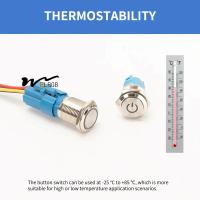 China 19mm 22mm Metal Push Button Switch 12mm 16mm Illuminated Momentary Switch for sale