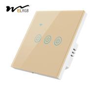 China WiFi RF433 3 Gang Touch Switch 10A Three Gang Smart Light Switch for sale