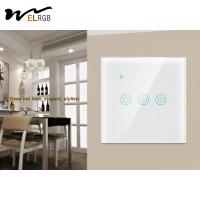 China WiFi RF433 3 Gang Touch Switch 10A Three Gang Smart Light Switch for sale