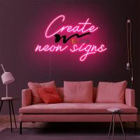 China Happy Birthday Acrylic Led Letters LED Decorative Lights 2835SMD Neon Sign for sale
