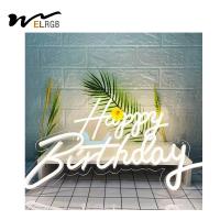 China Happy Birthday Acrylic Led Letters LED Decorative Lights 2835SMD Neon Sign for sale