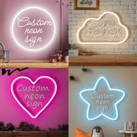 China High Density Neon Acrylic Signs 3000K Led Neon Sign With Clear Acrylic Backer for sale