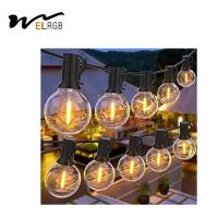 China 7.6m-45m Outdoor Plastic Bulb String Lights Soft Warm White AC 220V for sale
