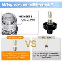 China 4500K Boat Navigation And Anchor Lights 3 Nautical Mile Sailboat Anchor Light for sale