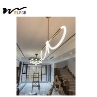 China 7000lm Restaurant Led Strip Chandelier Led Rope Chandelier 110~240V for sale
