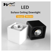 China 25w 30w Square LED Spotlight Indoor Work Light Trimless COB Surface Mounted for sale