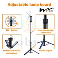 China 3 Heads Led Corded Light Tripod 2000mAh Rechargeable Work Light With Stand for sale