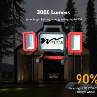 China 3000LM Folding Outdoor Working Light IP54 Portable Flood Light Rechargeable for sale
