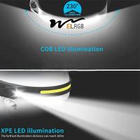 China USB Motion Sensor Head Torch Outdoor Working Light 10000 Hours Lifespan for sale