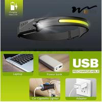 China USB Motion Sensor Head Torch Outdoor Working Light 10000 Hours Lifespan for sale