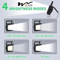 China 800Lm COB Rechargeable Keychain Light Portable 4 Light Modes Pocket for sale