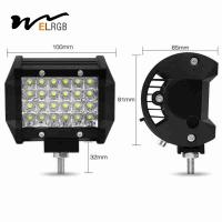 China 72w 24v Led Spotlight Vehicle LED Work Lights 4 Inch 4 Row 4x4 Spotlights for sale