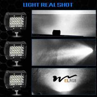 China 72w 24v Led Spotlight Vehicle LED Work Lights 4 Inch 4 Row 4x4 Spotlights for sale
