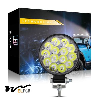 China 4X4 Offroad Headlight 14SMD 12V-80V Double Color Truck Spotlights for sale